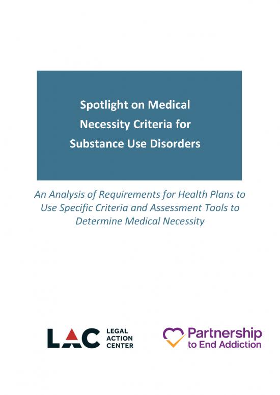 Spotlight On Medical Necessity Criteria For Substance Use Disorder ...