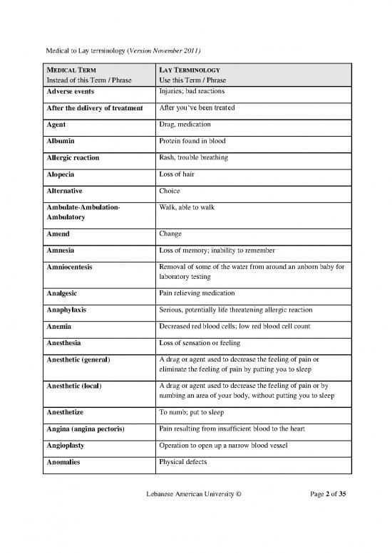 Medical Terms Pdf 115270 | Medical Lay Terms