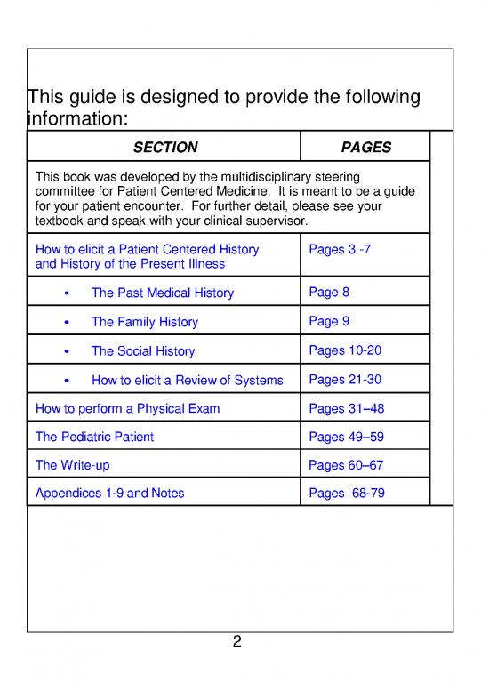 Medical Guide Book Pdf 116236 | Pcm Guidebook For History Taking And ...