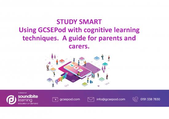 Study Pdf 120078 | Using Gcsepod With Cognitive Learning Techniques A ...