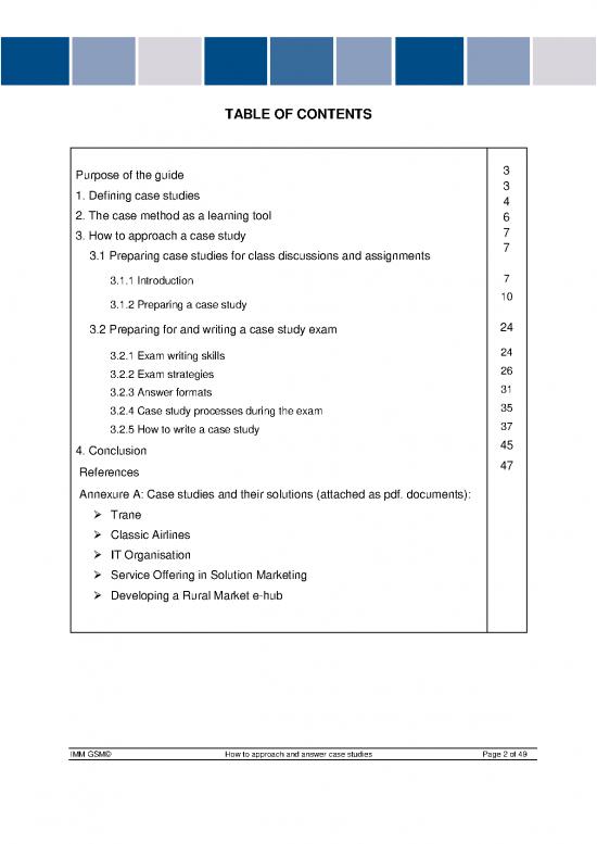 Study Pdf 118369 | Guidelines On How To Approach And Answer Case Studies