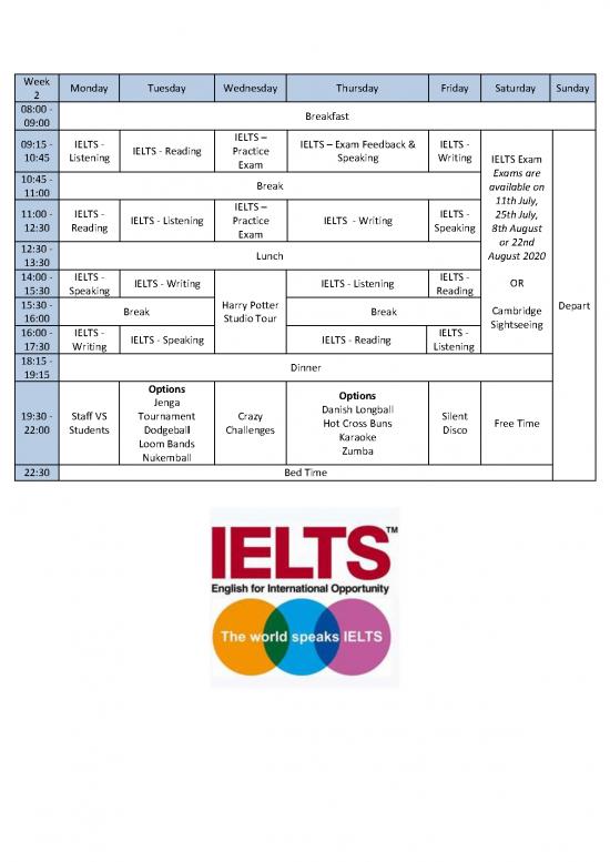 Boat Pdf 121509 | English Plus Ielts Preparationsample Schedule