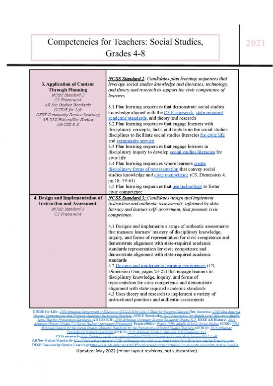 Ncss Standards Pdf 121169 | Social Studies 4 8 Competencies Final 2021 ...