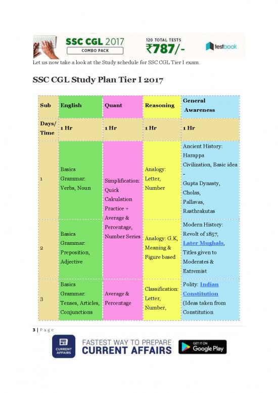 Study Pdf 120443 | Ssc Cgl Study Plan For Tier I 2017