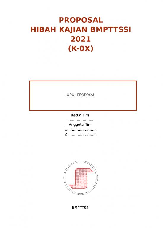 Template Proposal Hibah Kajian Bmpttssi | Proposal File