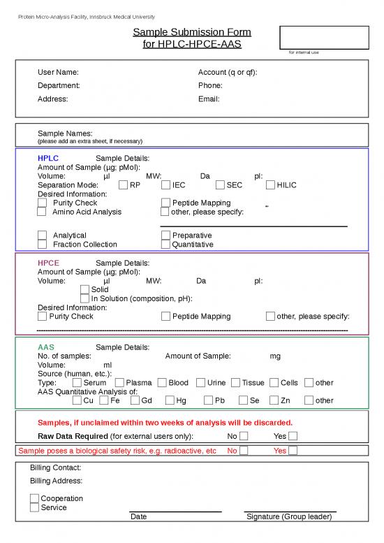 Samplesubmissionform Hplc Hpce Aas 20052015 | Sample Submission
