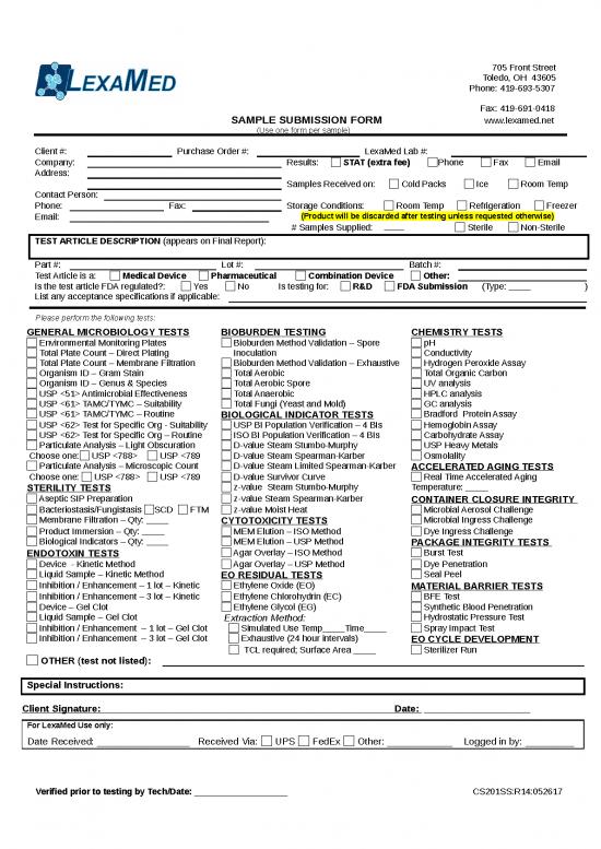 Company Presentation Template 11934 | Lexamed Ssf | Sample Submission