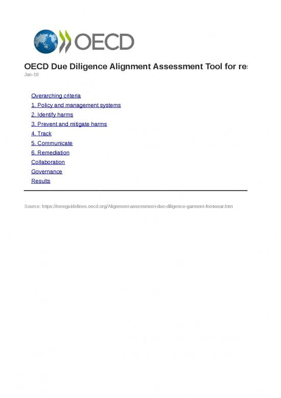 Excel Sheet Download 12076 | Oecd Alignment Assessment Tool Garment ...