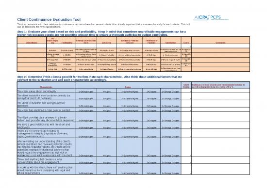 Excel Sheet Download 12111 | Client Continuance Tool | Business Form Tools
