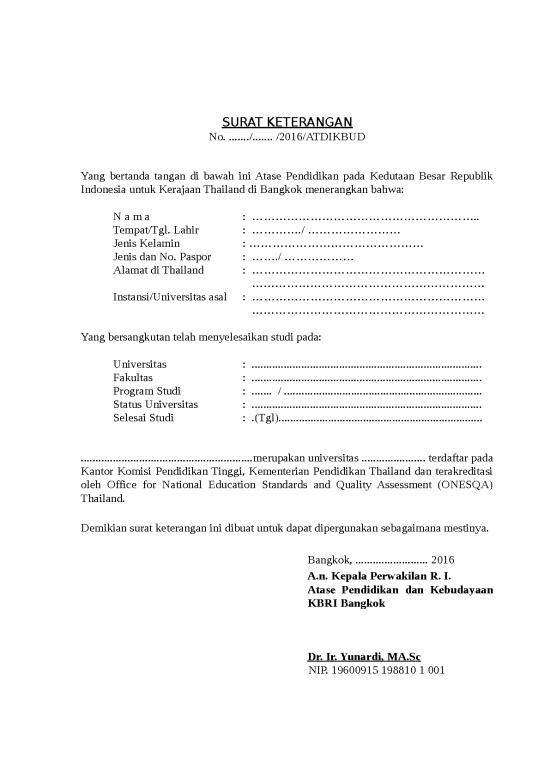 File - Surat Keterangan Id 12848 | Formulir Surat Keterangan Selesai Studi