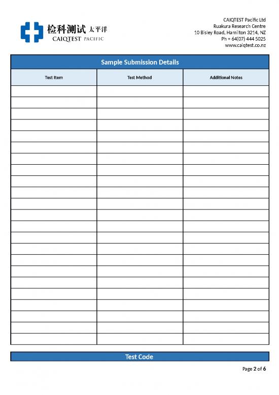 Company Presentation Template 11266 | Caiqtest Sample Submission Form ...