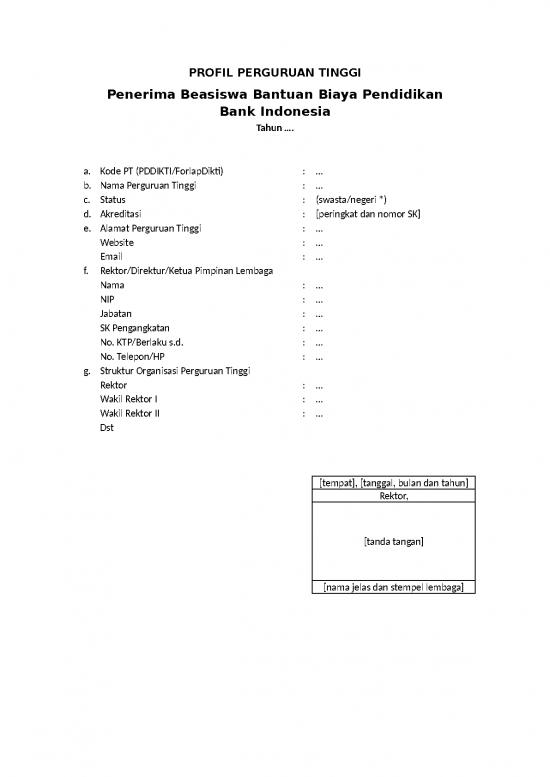 Template contoh proposal perguruan tinggi | Proposal File