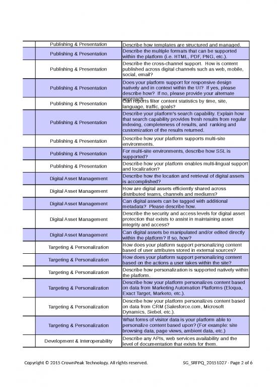Download Form Excel 11573 | Crownpeak Sample Rfp And Rfi Questions ...