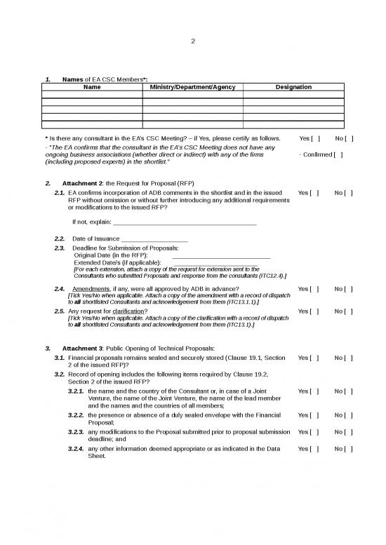 Report Template Doc 11842 | S2 Evaluation Technical Proposals | Sample ...