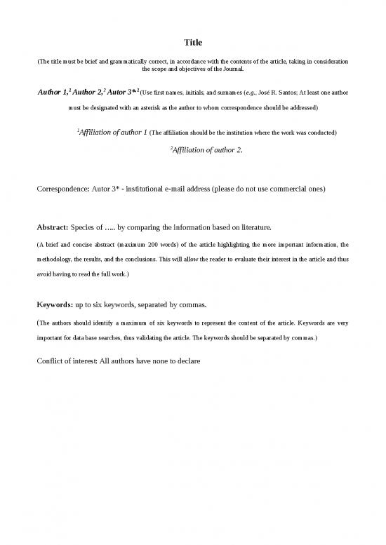 Template For Submission | Sample Submission