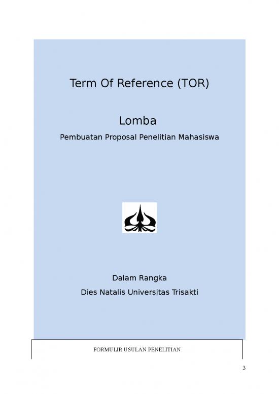Contoh Usulan Penelitian 11335 | Dies 54 Term Of Reference Tor Lomba ...