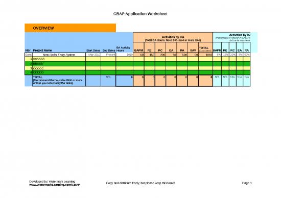 Excel Sheet Download 11702 | Cbap Project Hours V4 | Sample Application