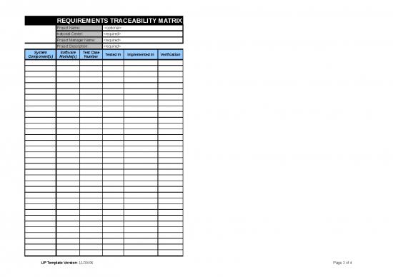 Excel Sheet Download 11709 | Cdc Up Requirements Traceability Matrix ...