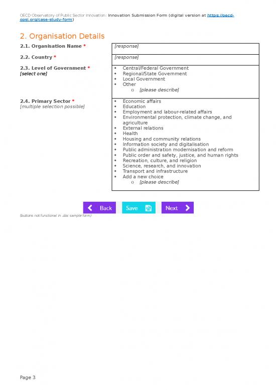 Case Study Submission Form | Sample Submission