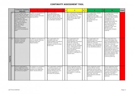 Excel Sheet Download 12176 | Fema Continuity Assessment Tool | Business ...