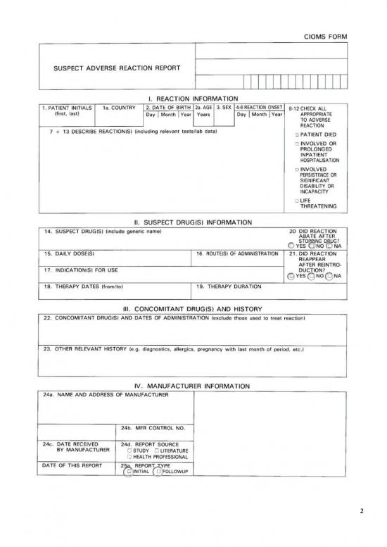 Elements Table Pdf 124697 | Fillable Form Cioms To E2b