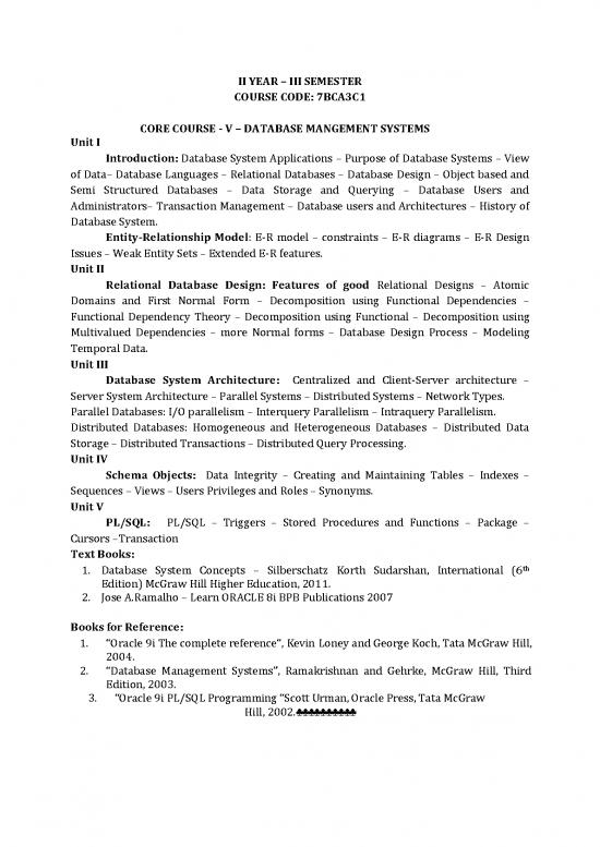 Bca Odd Semester Syllabus 2020 2021