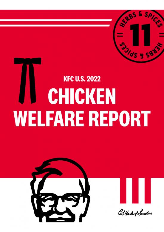 Kfc Pdf 134315 | Kfc Chicken Welfare Report 2022 Final