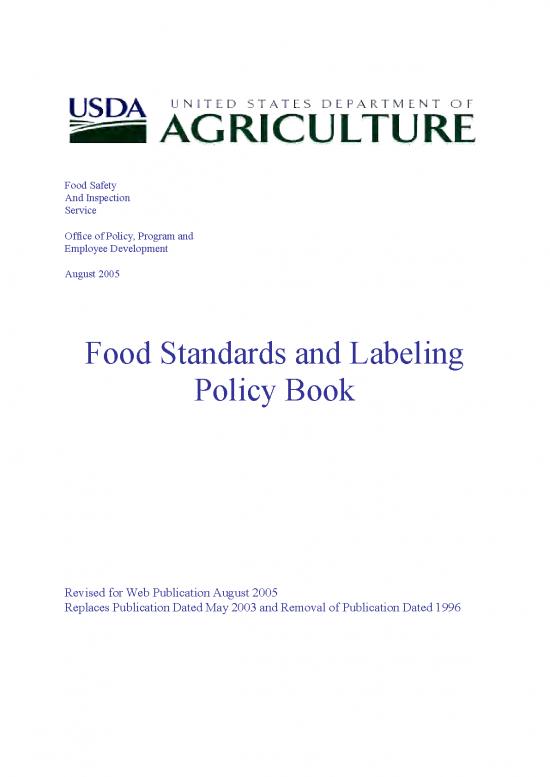 Food Label Template Pdf 133635 | Labeling Policy Book