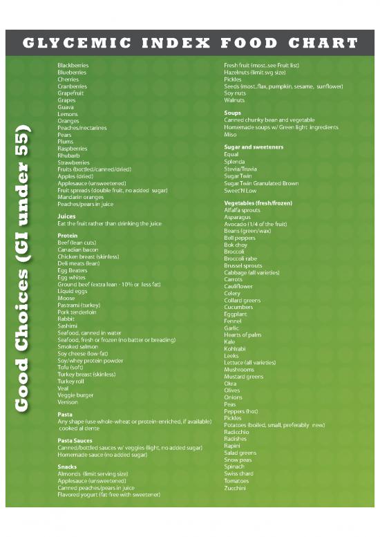Glycemic Index Food Chart Pdf 132980 | Gi Chart Expanded