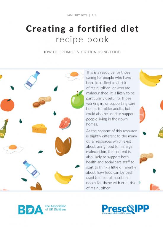 Community Nutrition Book Pdf 135570 | Creating A Fortified Diet Recipe ...