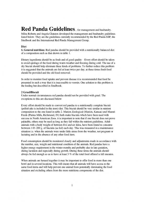Food Nutrition Pdf 135539 | Red Panda Nutrition Guideline