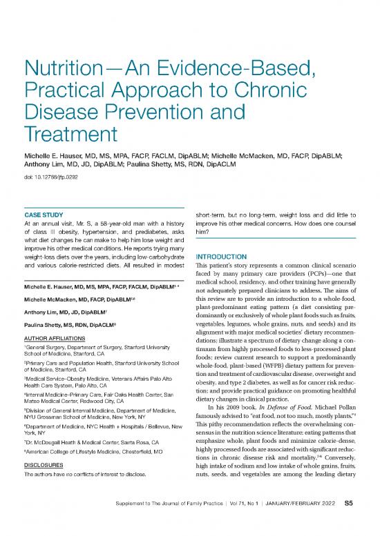 Nutrition Therapy Pdf 139986 | Aclm Article Nutrition Disease ...