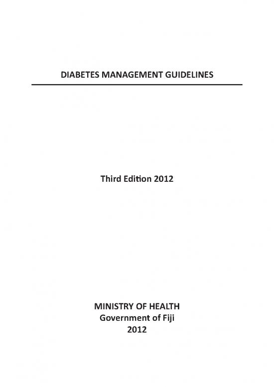 Diabetes Management Guidelines