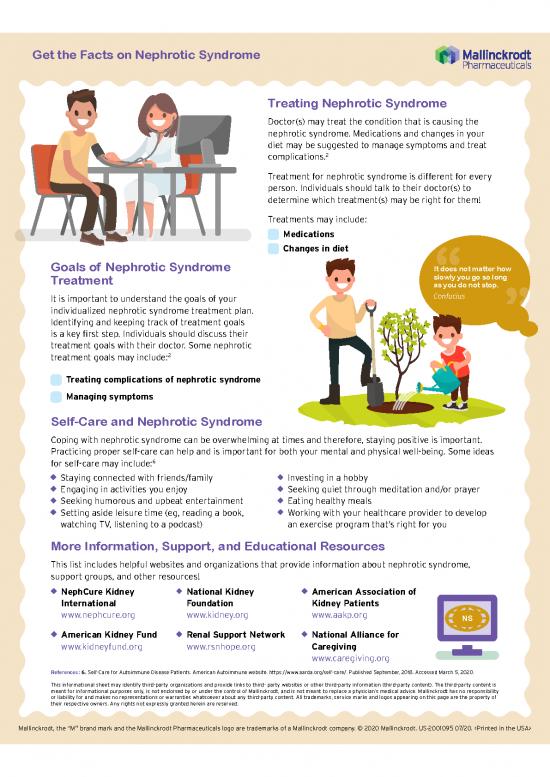 Neph Nephrotic Syndrome Fact Sheet Get The Facts On Nephrotic Syndrome