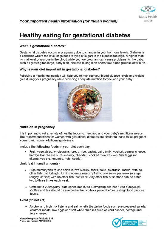 Healthy Eating Plan Pdf 142550 | Patient Information For Indian Women ...