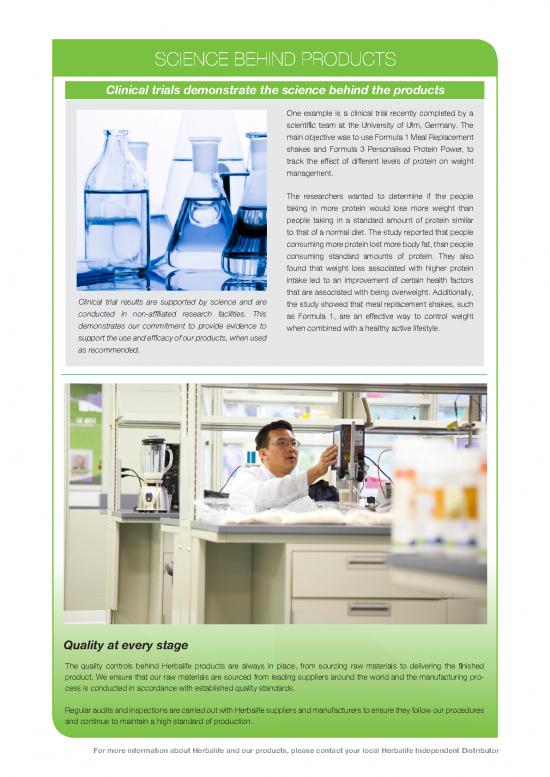 Herbalife Nutrition Pdf 141789 | Herbalife Science Behind Herbalife ...