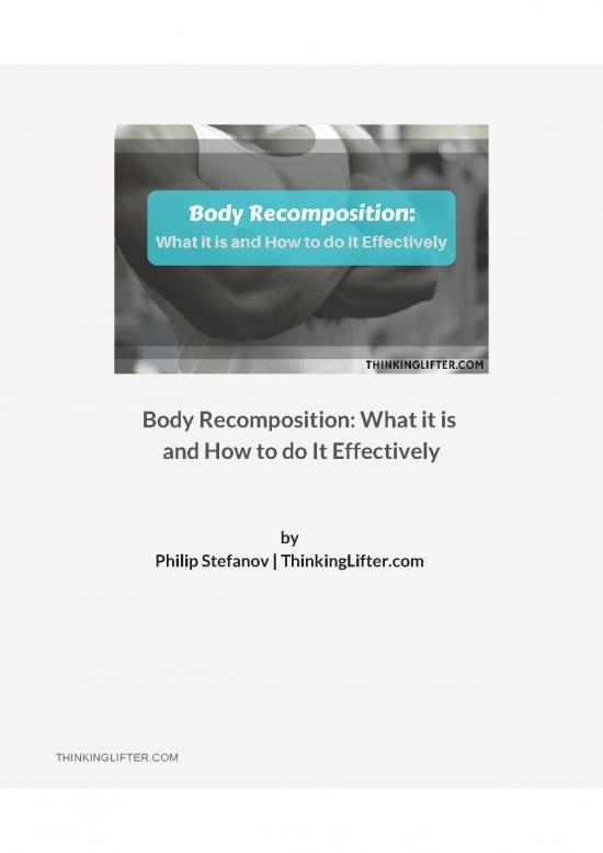 Body Recomposition What It Is And How To Do It Effectively Pdf