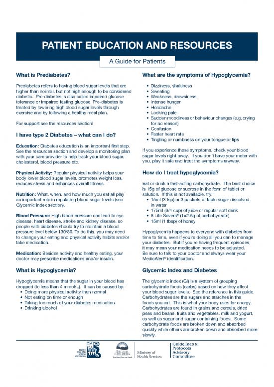 Diabetes Patient Guide