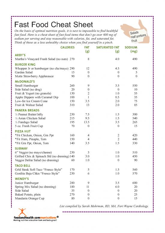 Nutrition Therapy Pdf 145299 | Fastfoodcheatsheet