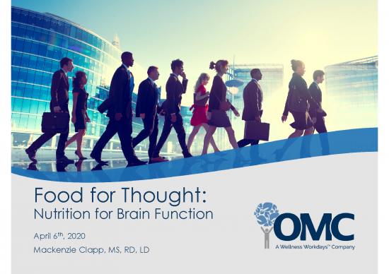 Nutrition Therapy Pdf 144561 | Food For Thought Lunch & Learn