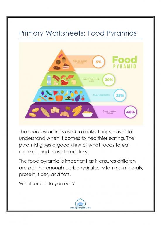Printable Food Pyramid Pdf 143685 | Food Pyramid