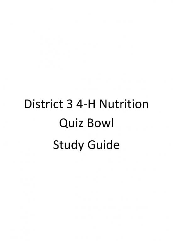 Nutrition Study Guide Pdf 144719 | Nutrition District 3 Qb Study Guide