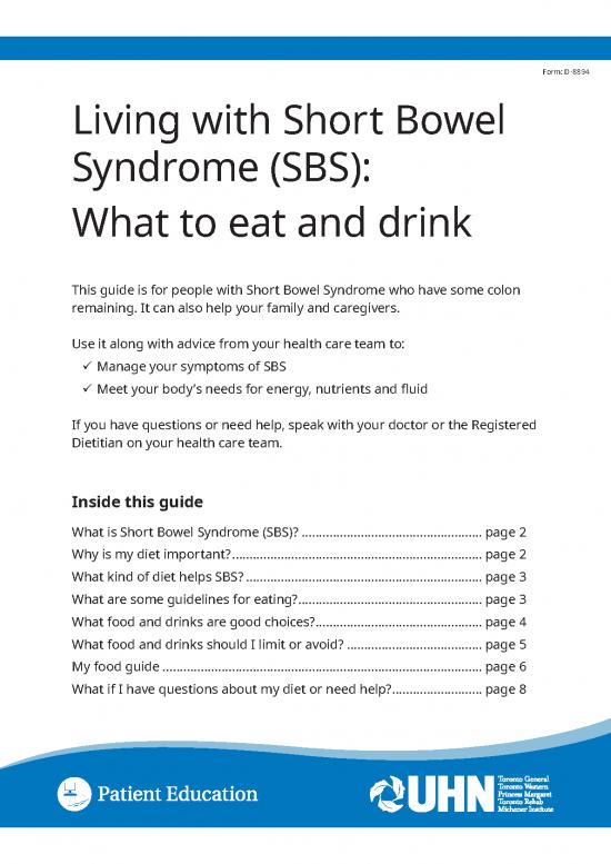 Food Guide Pdf 145191 | Short Bowel Syndrome Eat And Drink