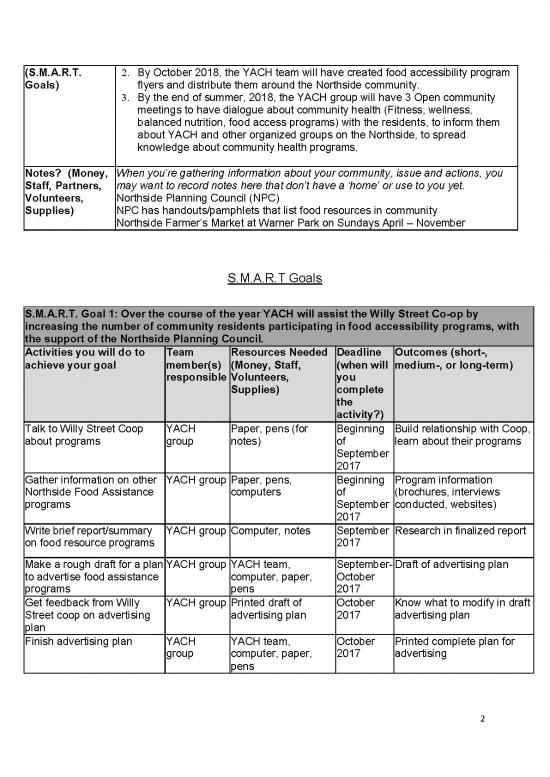 Healthy Nutrition Pdf 145538 | Sample Action Plan
