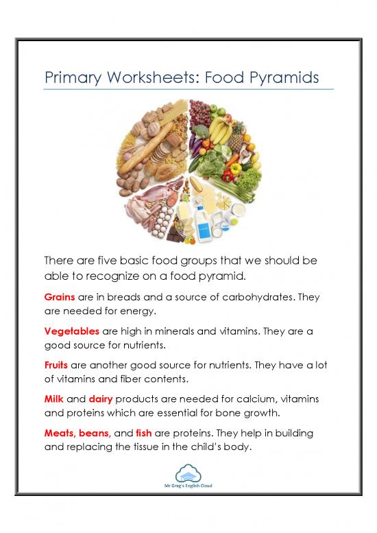 Printable Food Pyramid Pdf 143685 | Food Pyramid