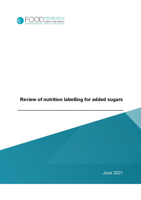 Applied Nutrition Pdf 148133 | Review Of Nutrition Labelling For Added ...