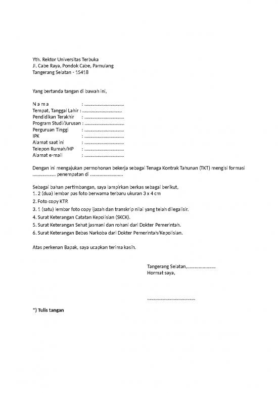 File - Surat Keterangan Id 14192 | Format Surat Lamaran