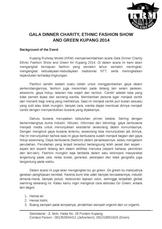 Proposal Gala Dinner