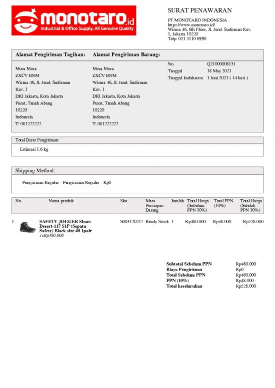 Contoh Surat Penawaran 2021 | File - Surat Penawaran Id 15443