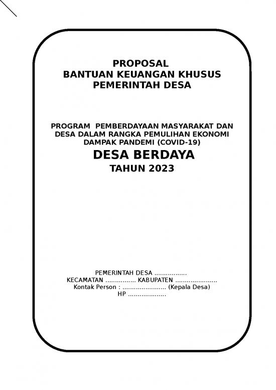 Contoh Proposal Bkk T2020 Desa Gadingsari